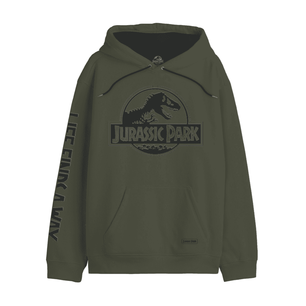 Sweat à Capuche Jurassic Park Kaki – Logo T-Rex Officiel | Legend Stuff